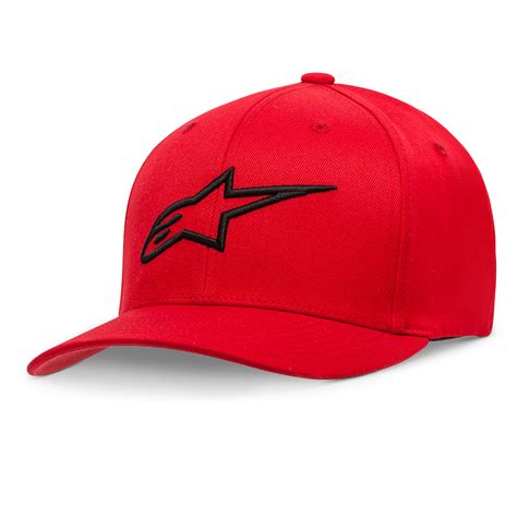 Alpinestars Ageless Curve Hat Red And Black Mc Hub