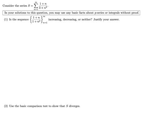 Solved Q1 Should Say The Sequence 1 N 3 N 2 Not The