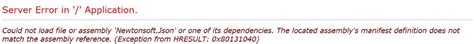 Could Not Load File Or Assembly Newtonsoft Json Top Fixes