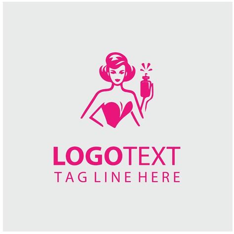 Retro Lady Logo Vector Illustrations Premium Vector