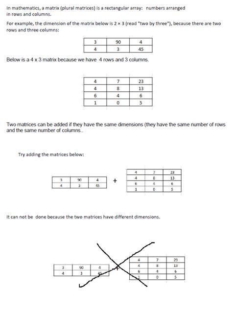 In Mathematics A Matrix Plural Matrices Is A