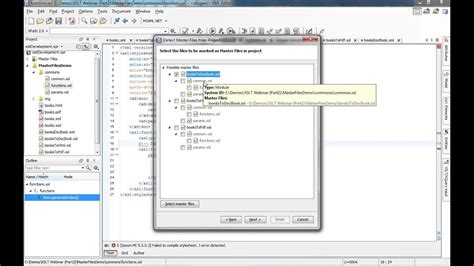 xslt development with oxygen webinar part 2 master files modules