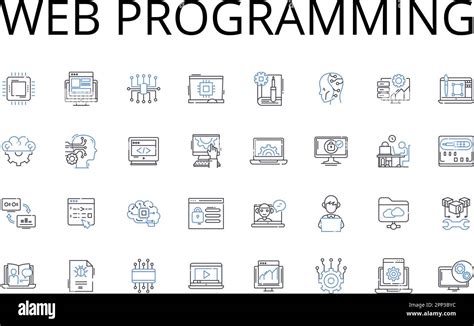 Web Programming Line Icons Collection Mobile Development Game Design