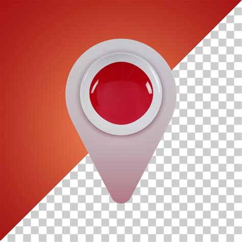 Premium Psd Pin Round Flag Of Japan 3d Rendering