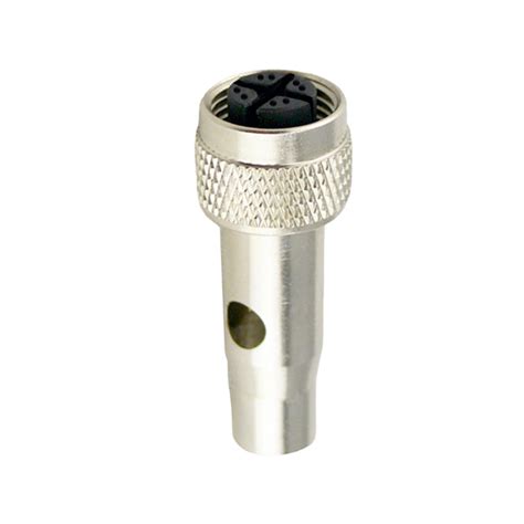 M12 8pins X Code Female Moldable Connector With Shielded Brass With Nickel Plated Screw