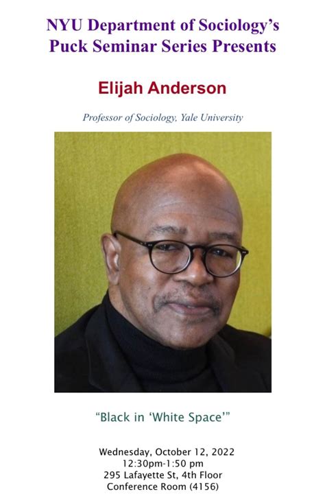 Elijah Anderson On Linkedin I Had A Wonderful Reception At Nyu