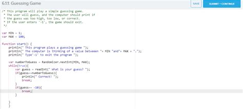 Guessing Game Help 2 R Codehs