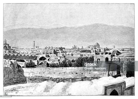 The Thrift City Of Oshulfa Opposite Isfahan Stock Illustration