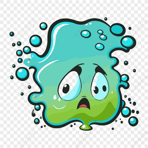 녹색 액체와 Blob 클립 아트 만화 캐릭터 벡터공장하늘빛 Png 일러스트 무료 다운로드 Lovepik