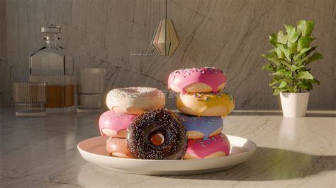 Blender 食物 甜甜圈 Blender布的