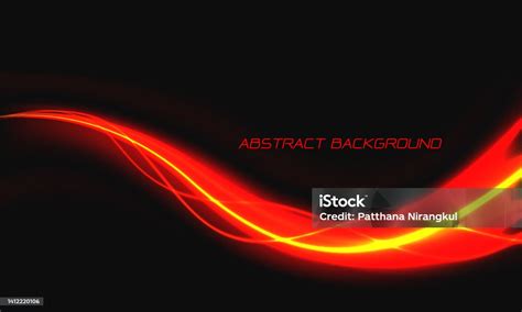Abstract Red Light Curve Speed Technology Design Modern Futuristic Background Vector