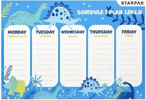 Ημερολόγιο Εβδομαδιαίο Πρόγραμμα Dino World Shopflix Gr