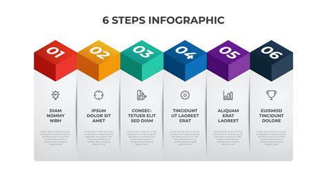 6 List Of Steps Column Layout Table Diagram With Number Sequence
