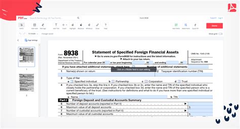 Irs Form 8938 Fillable Printable Forms Free Online