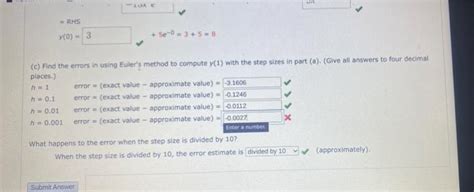 Solved A Program A Calculator Or Computer To Use Eulers