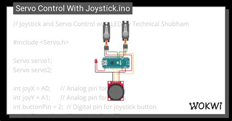 Servo Control With Joystick Wokwi Esp32 Stm32 Arduino Simulator