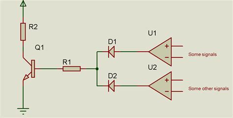 Operational Amplifier Is It Allowed Possible To Or Two Opamp Outputs Electrical