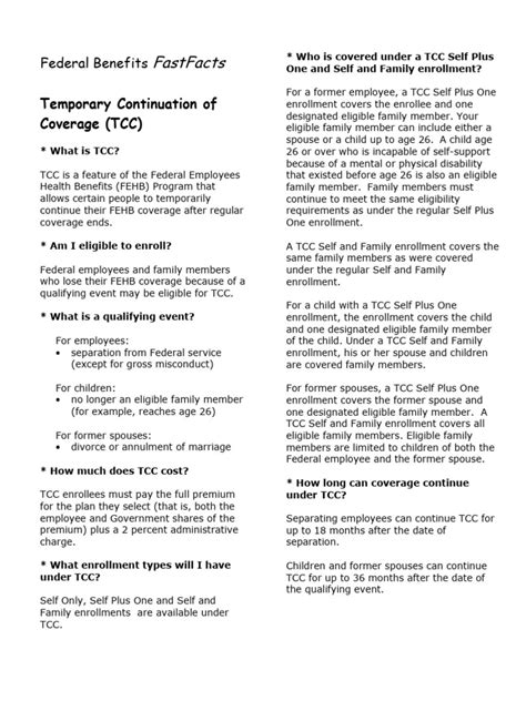 Temporary Continuation Of Coverage Pdf Consolidated Omnibus Budget Reconciliation Act Of