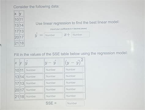 Solved Consider The Following Datatable Xy
