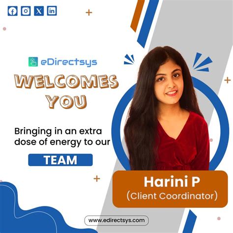 edirectsys on linkedin welcome to the team harini rajan we re