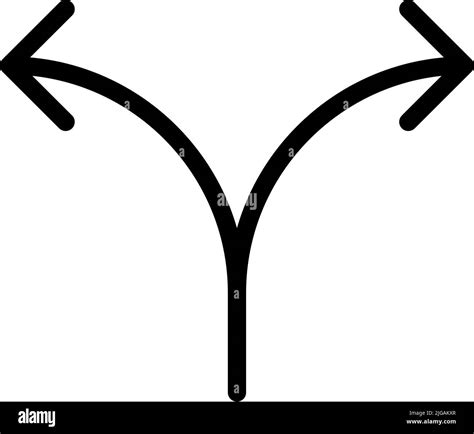 Arrow Two Ways Icon Simple Thin Line Outline Vector Of Arrows Icons