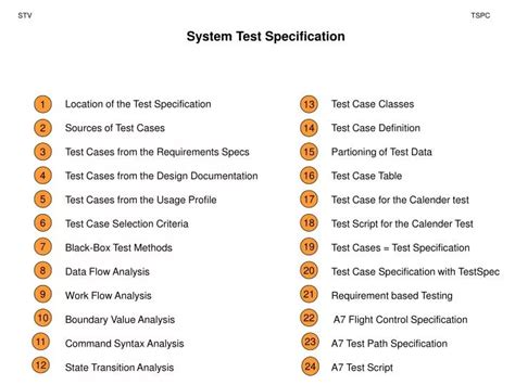 Ppt System Test Specification Powerpoint Presentation Free Download Id3908174
