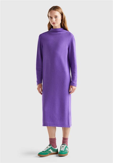 Платье United Colors Of Benetton цвет фиолетовый Rtlacz903501
