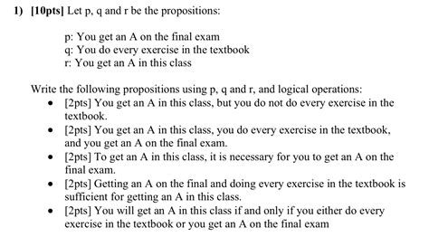 Solved Pts Let P Q And R Be The Propositions P You Chegg