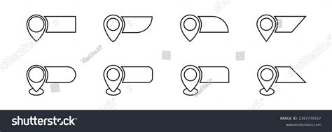 Location Pointers Vector Set Black Pin Stock Vector Royalty Free 2197779357 Shutterstock