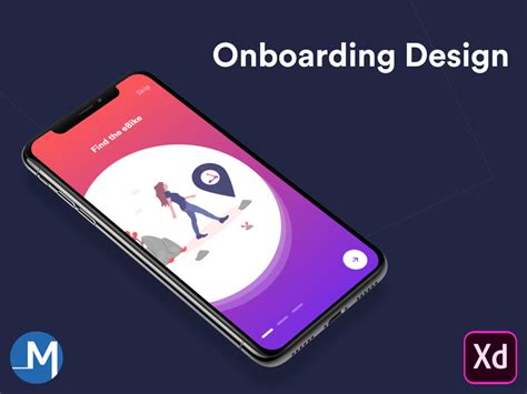 App Onboarding Screen For Adobe XD Freebie Supply