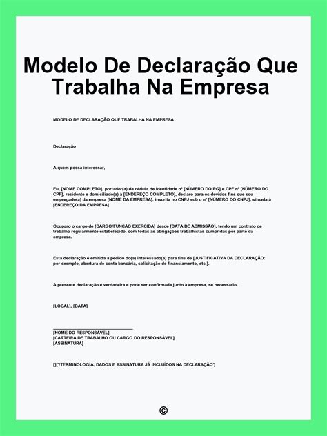 Formato De Declaracao De Abertura