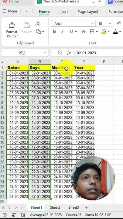 Excel Me Dates Se Days Months And Year Kaise Nikale With Trick Shorts