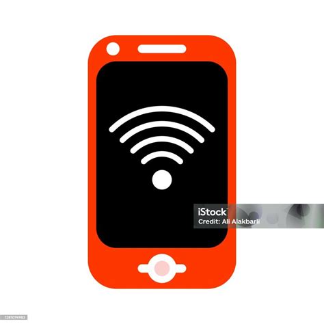 스마트 폰 및 무선 기술 아이콘 휴대 전화 화면 평면 아이콘에 와이파이 신호 그래픽 사용자 인터페이스에 대한 스톡 벡터 아트 및 기타 이미지 그래픽 사용자 인터페이스