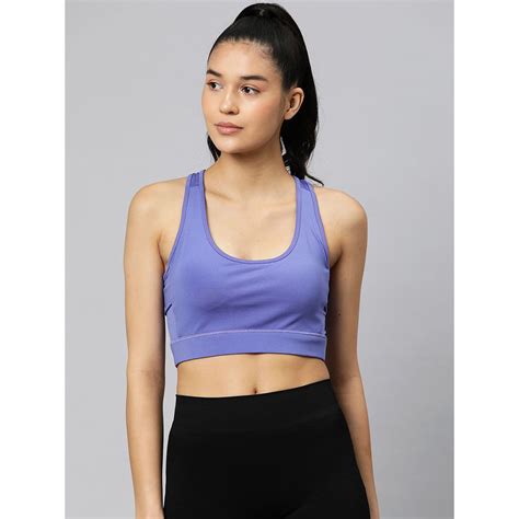 Buy Alcis Women Solid Purple Full Coverage High Support Non Padded