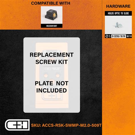 Replacement Screw Kit Swmp 509t Candh Precision