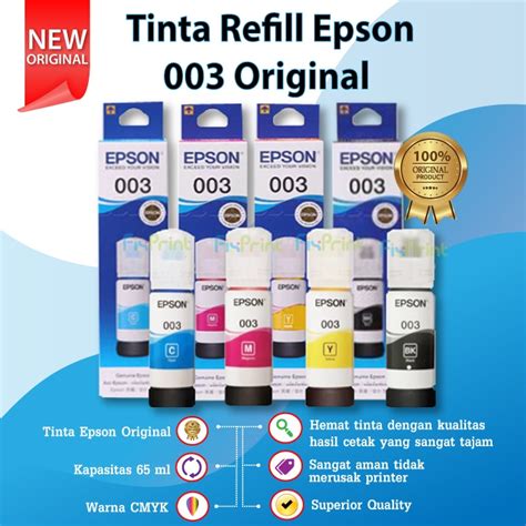 Jual Tinta Cartridge Epson 003 Refill Botol Printer L3550 L3556 L5590
