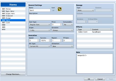 How To Put Equipment In Normal Item Inventory RPG Maker Forums