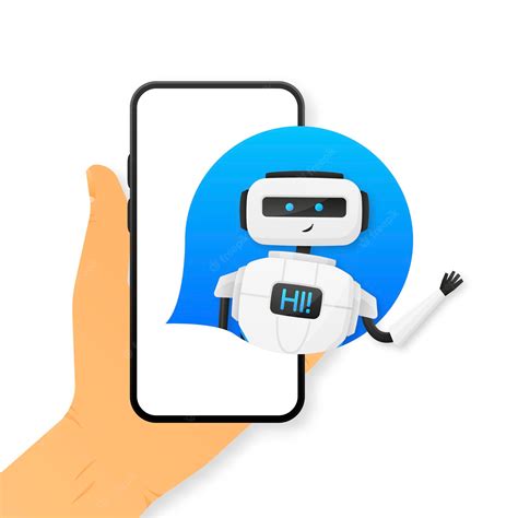Premium Vector The Bot Says Hello To Users Welcome To The Chatbot