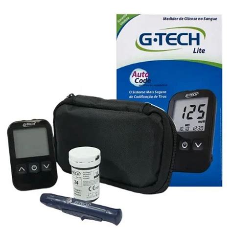 Kit Medidor De Glicose G Tech Lite Auto Code Resilifarma Saúde em