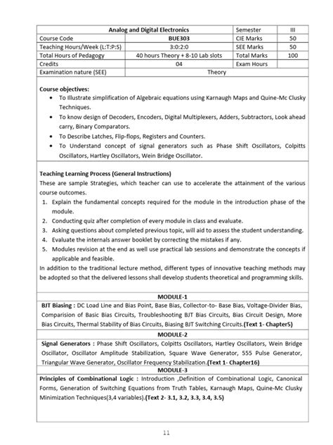 Ade Syllabus Pdf Electronic Oscillator Electronic Engineering