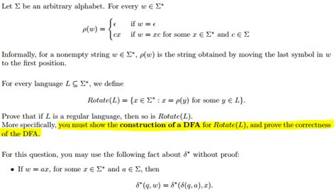 Solved Let Σ Be An Arbitrary Alphabet For Every W Σ Cr