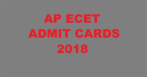 AP ECET Admit Card Download Engineering Common Entrance Test Hall Ticket Sche Ap Gov In