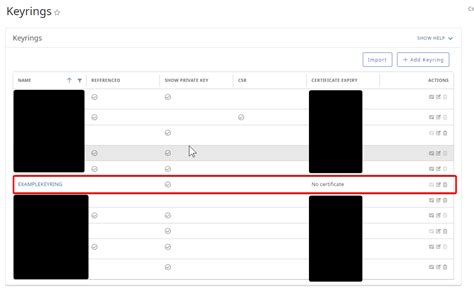 The Keyring Will Appear On Your List