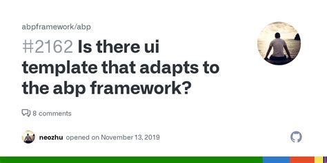 Is There Ui Template That Adapts To The Abp Framework · Issue 2162