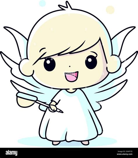 Cute Angel Cartoon Vector Illustration Cute Angel Vector Illustration