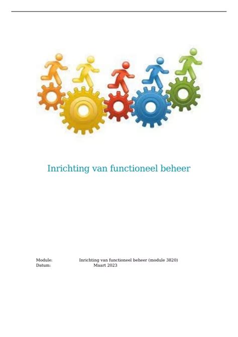 Moduleopdracht Inrichten Van Functioneel Beheer Hbo Business It And Management Fase Leerjaar 2