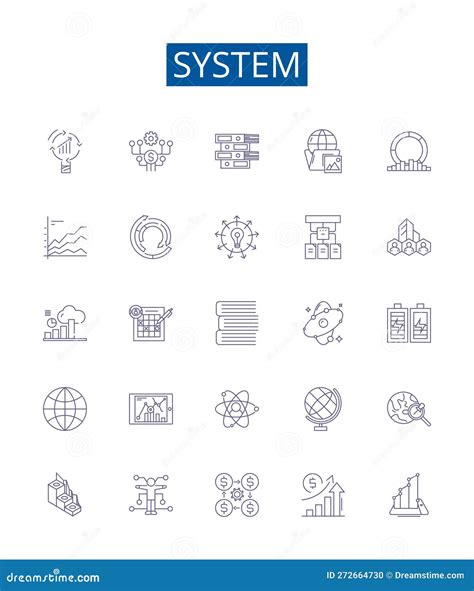 System Line Icons Signs Set Design Collection Of System Network Software Computer Hardware