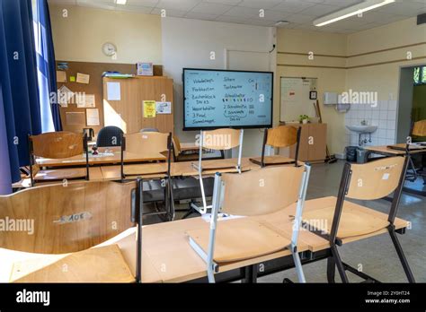 Classroom Of A Fourth Grade After School The Building Is Older But In