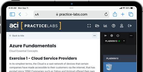 practice lab for azure fundamentals boson