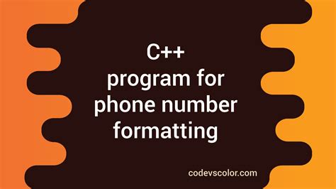 C Program To Format A Phone Number Codevscolor